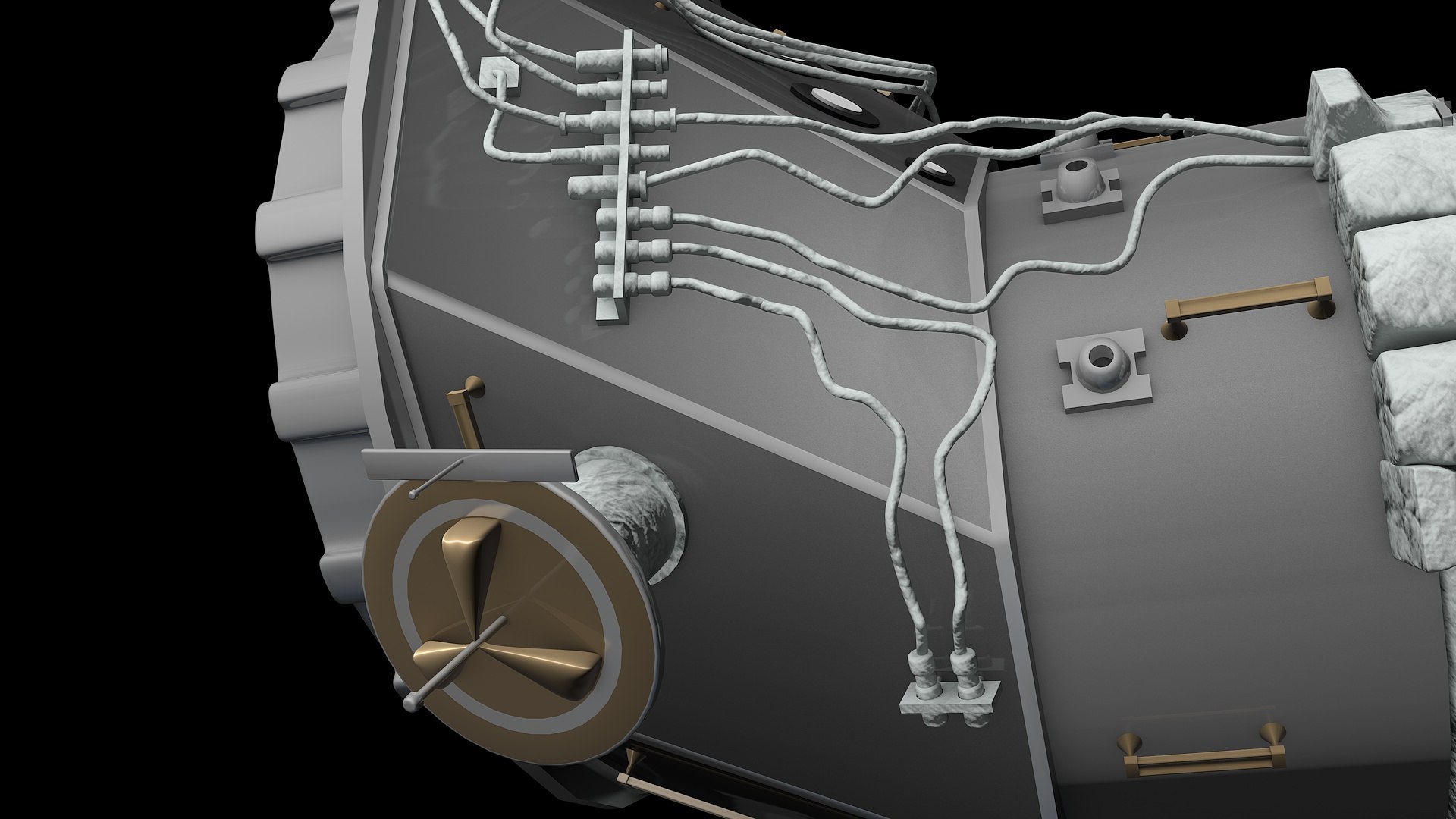 Iss Pressurized Mating Adapter 3d Model