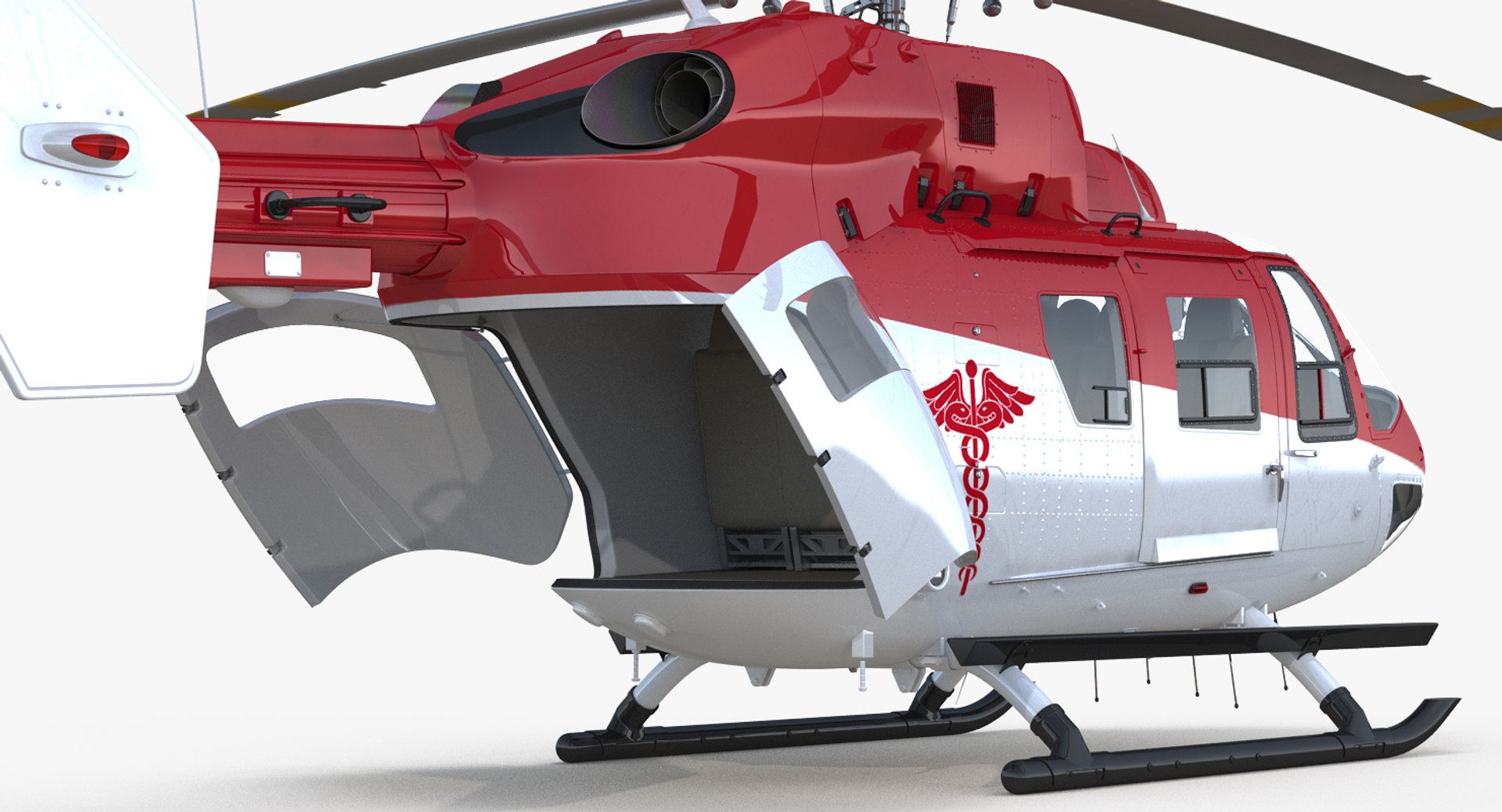 3D Model Kawasaki Bk 117 Air Ambulance - TurboSquid 1198601