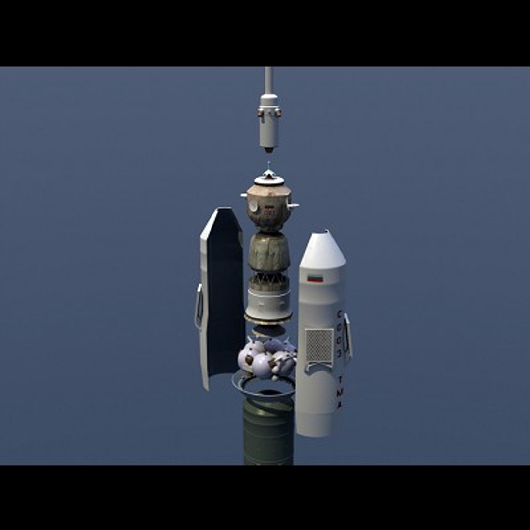 Soyuz Spacecraft Rocket Manned 3d Model