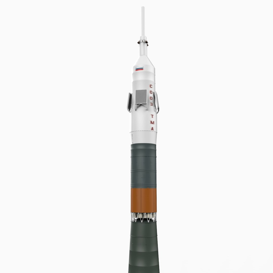 Soyuz Spacecraft Rocket Manned 3d Model