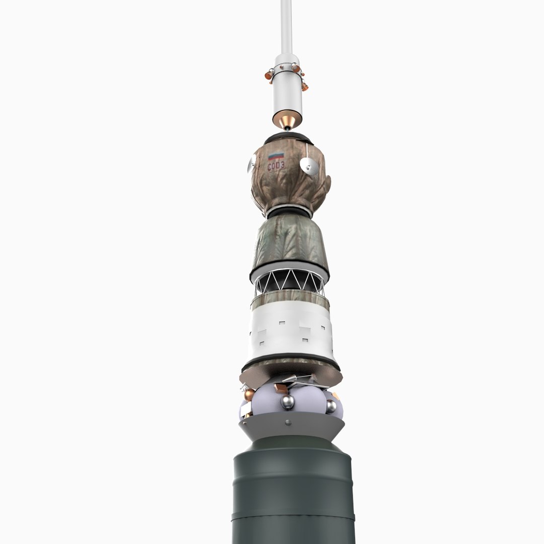 Soyuz Spacecraft Rocket Manned 3d Model