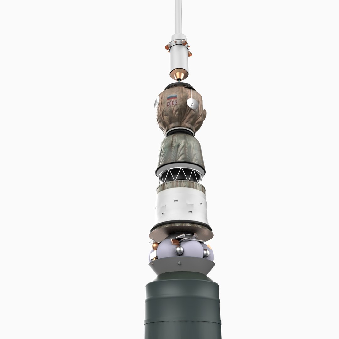 Soyuz Spacecraft Rocket Manned 3d Model