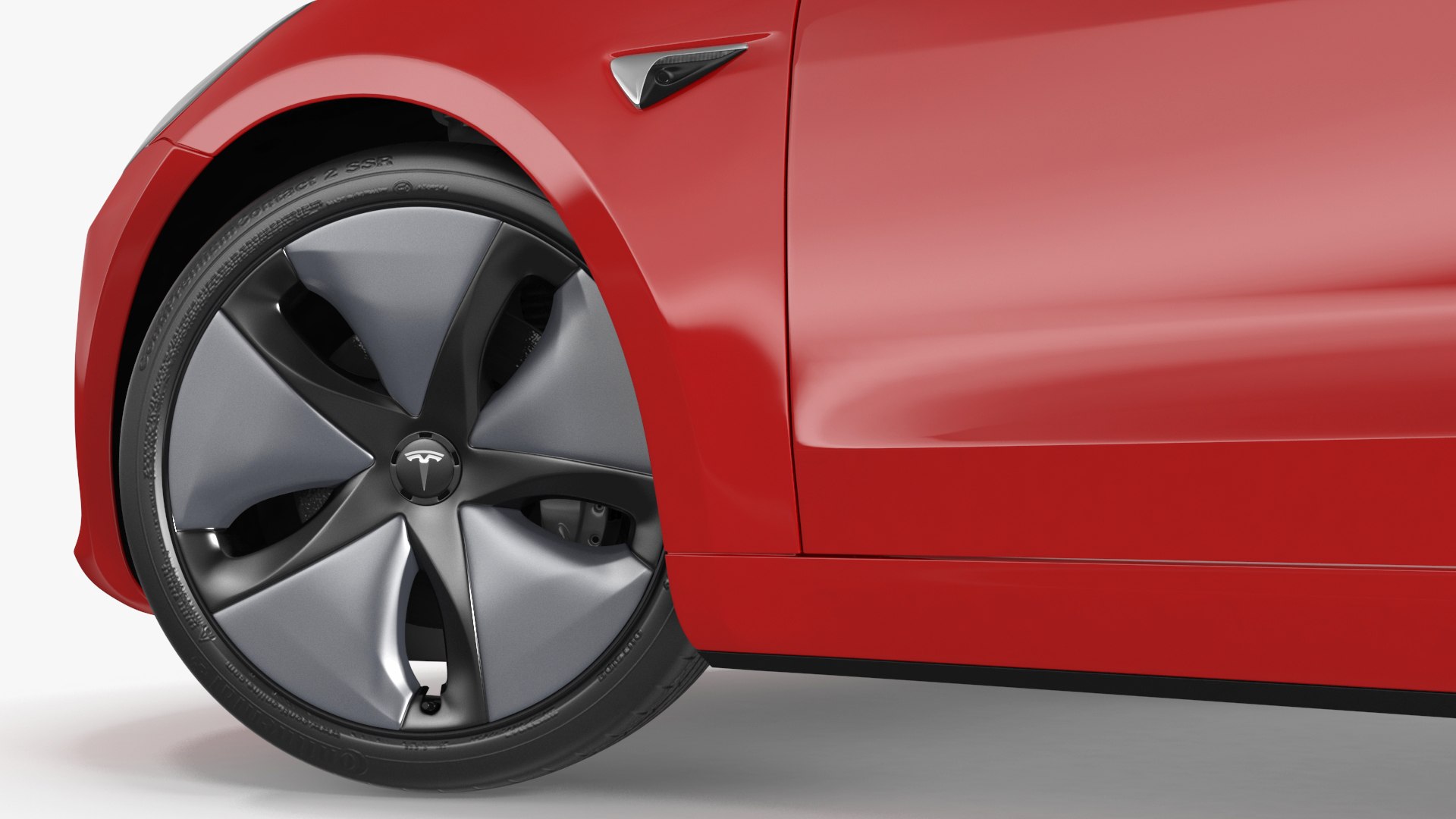 Tesla With Aero Wheel Cower Accessories Rigged For Maya Model ...