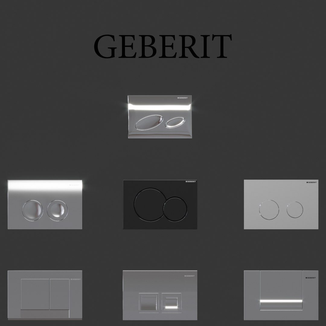 geberit flush panel set 3d max