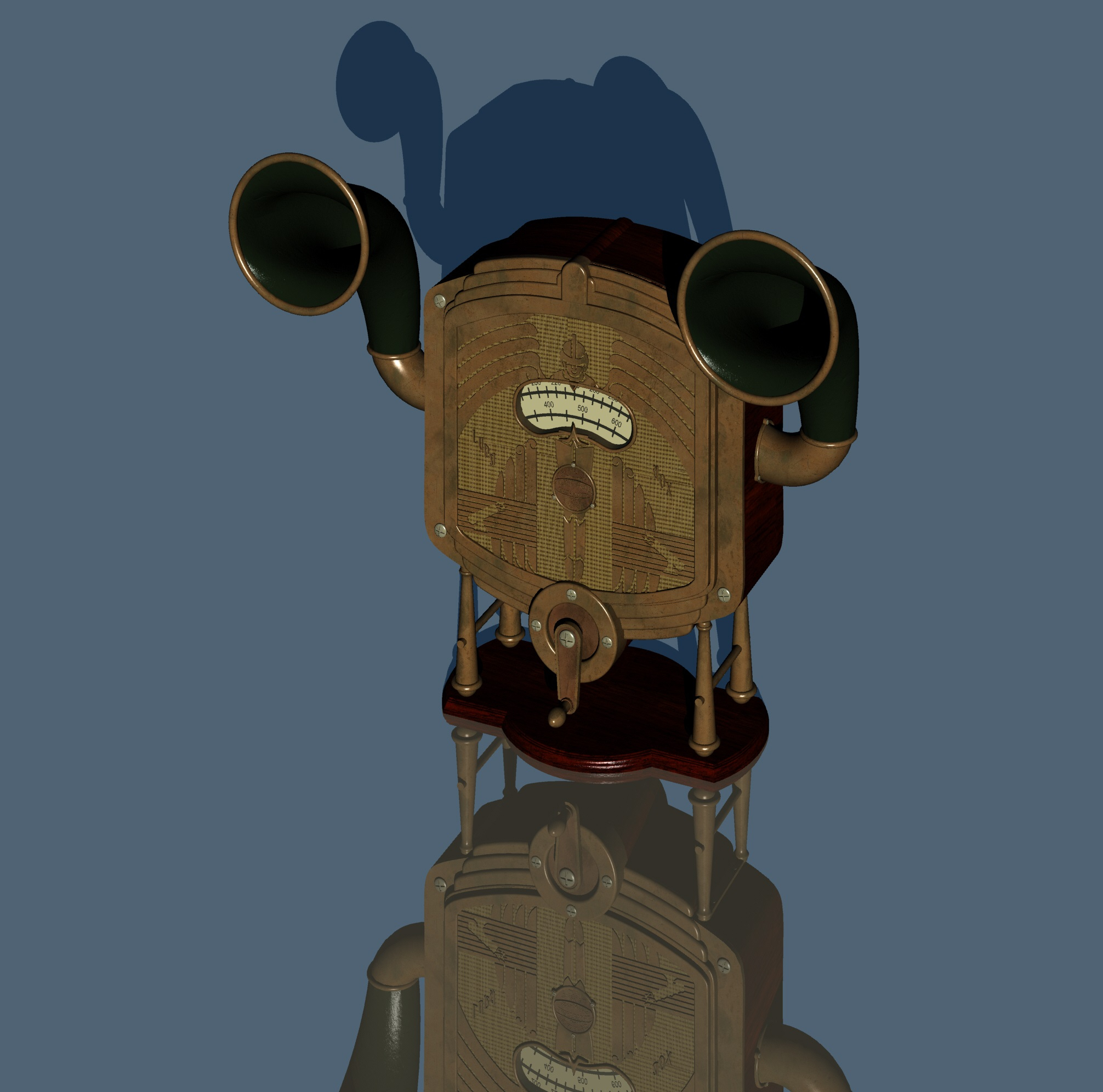 3D model steampunk machine 4 radio - TurboSquid 1393205