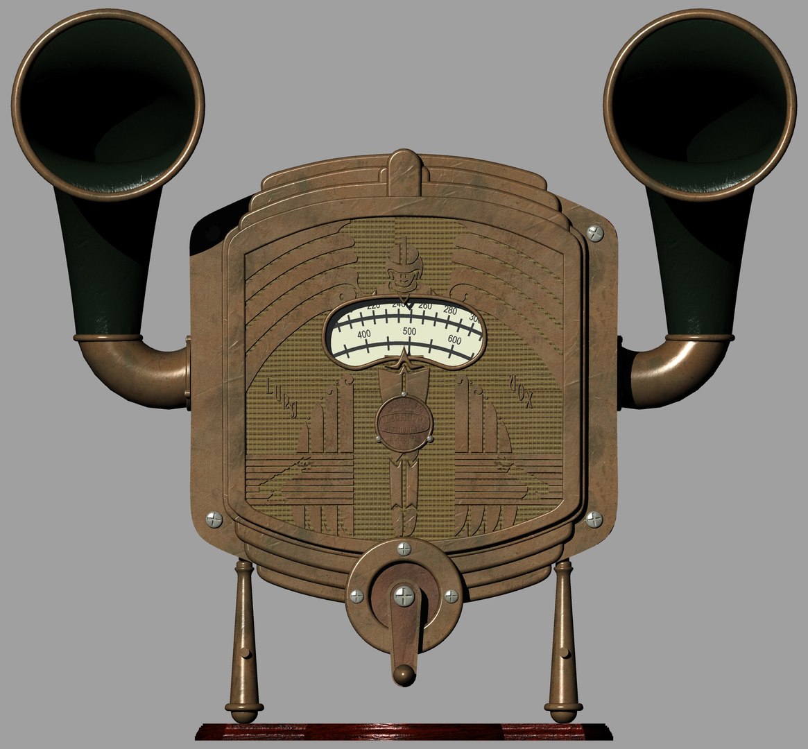 3D Model Steampunk Machine 4 Radio - TurboSquid 1393205
