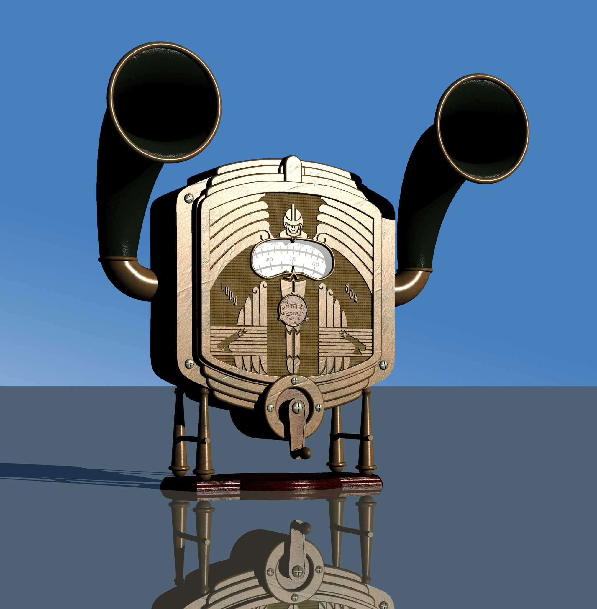 3D model steampunk machine 4 radio - TurboSquid 1393205