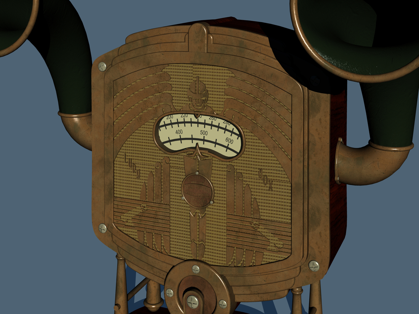 3D model steampunk machine 4 radio - TurboSquid 1393205