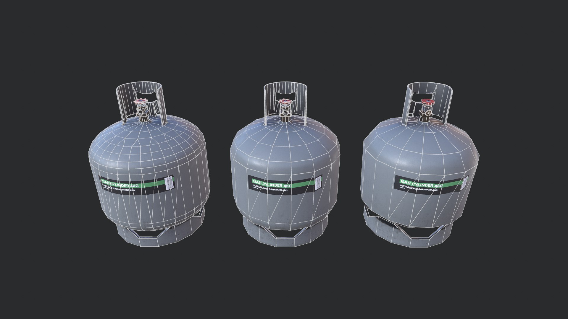 3D Gas Cylinder Model - TurboSquid 1702892