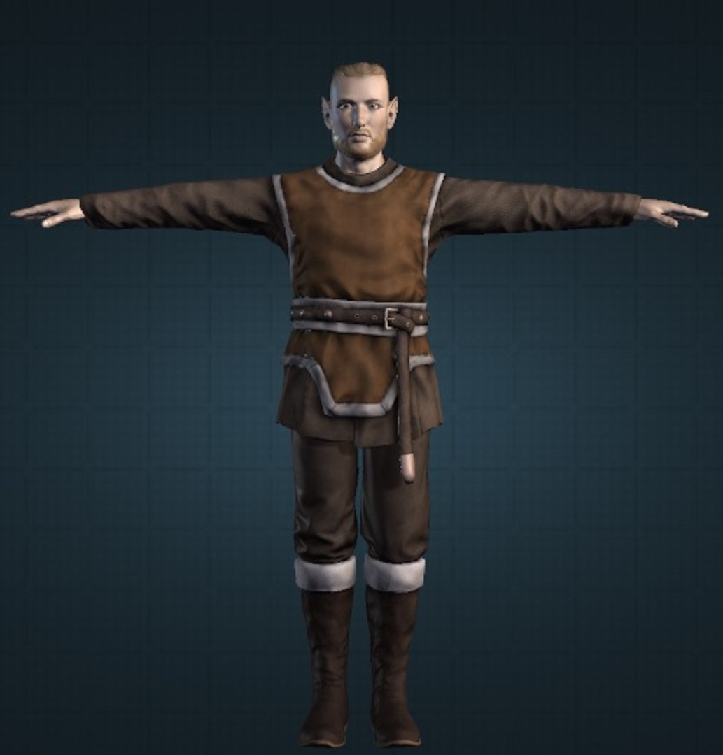 3d Model Of Male Elf Rigged Character