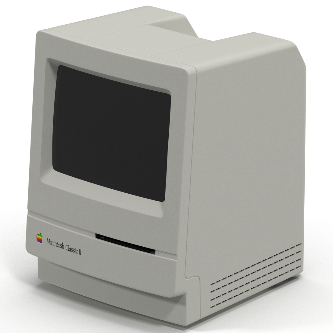 apple macintosh classic ii 3d c4d