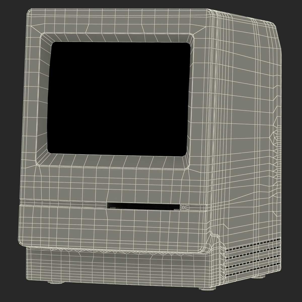 apple macintosh classic ii 3d c4d