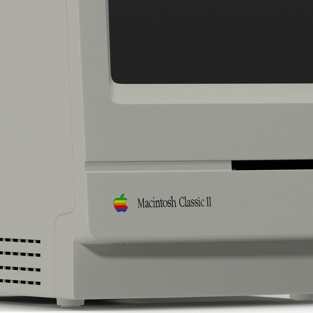 apple macintosh classic ii 3d c4d