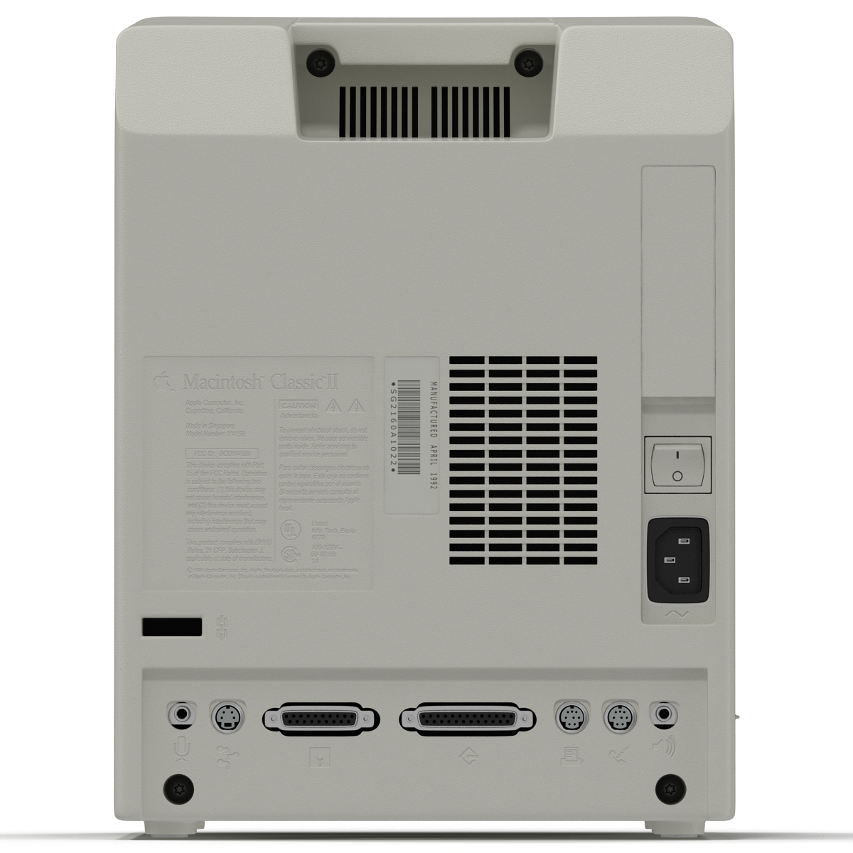 apple macintosh classic ii 3d c4d