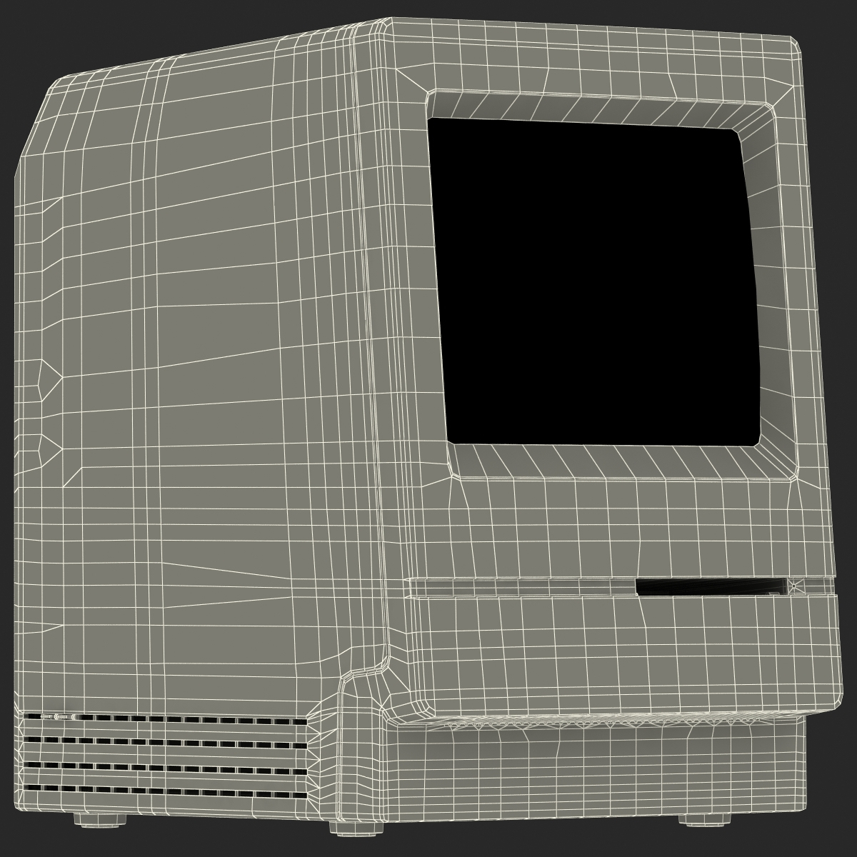 apple macintosh classic ii 3d c4d