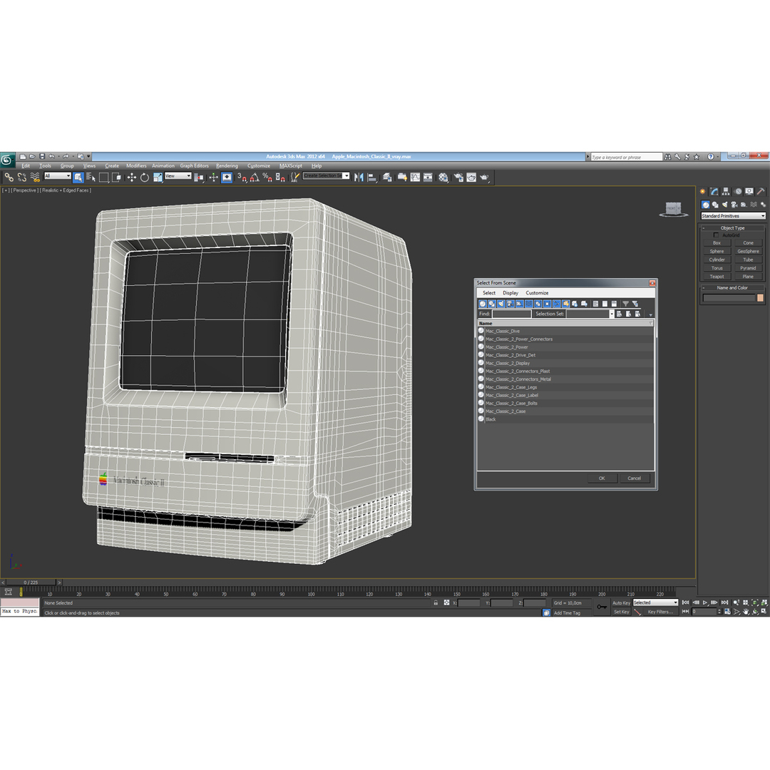 apple macintosh classic ii 3d c4d