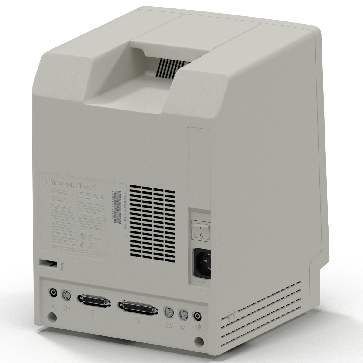 apple macintosh classic ii 3d c4d
