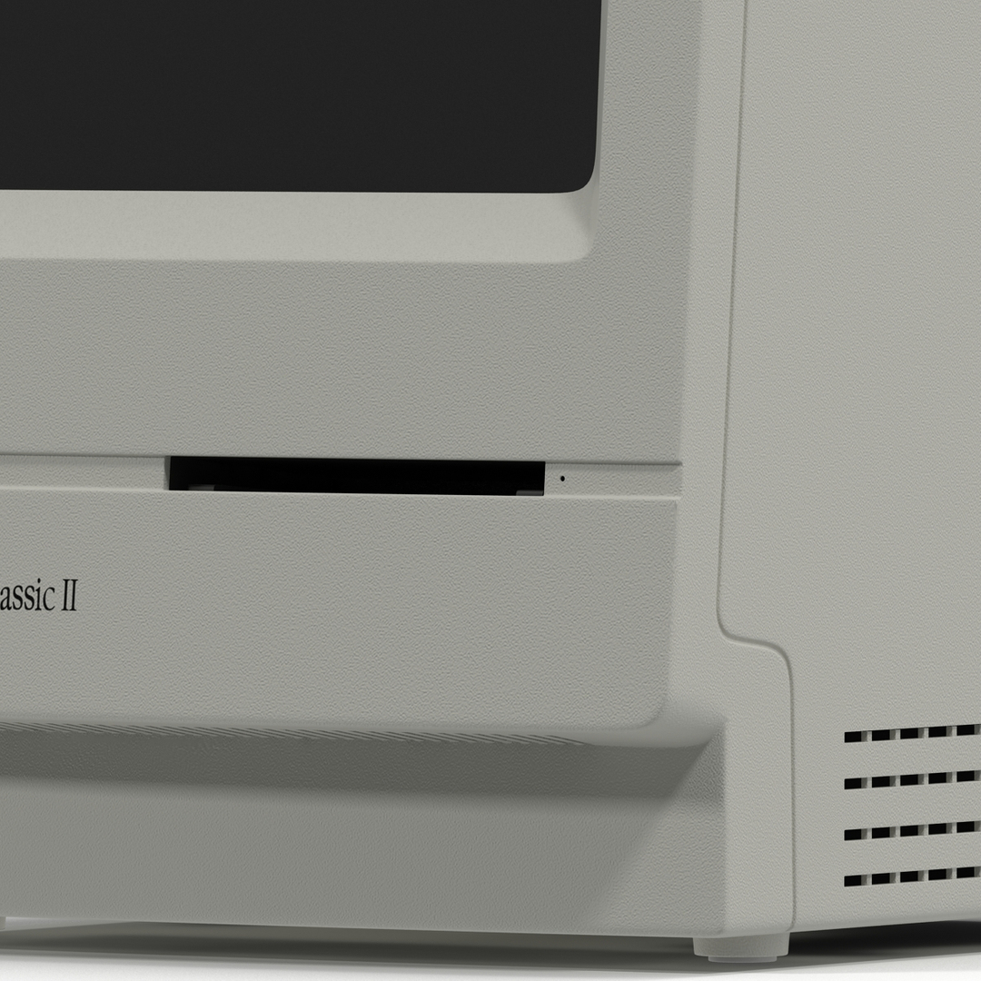 apple macintosh classic ii 3d c4d
