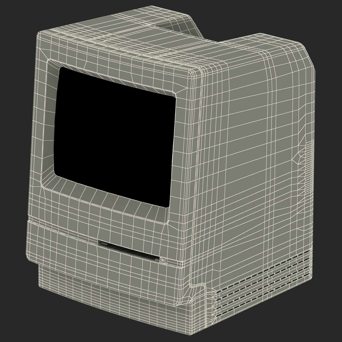 apple macintosh classic ii 3d c4d
