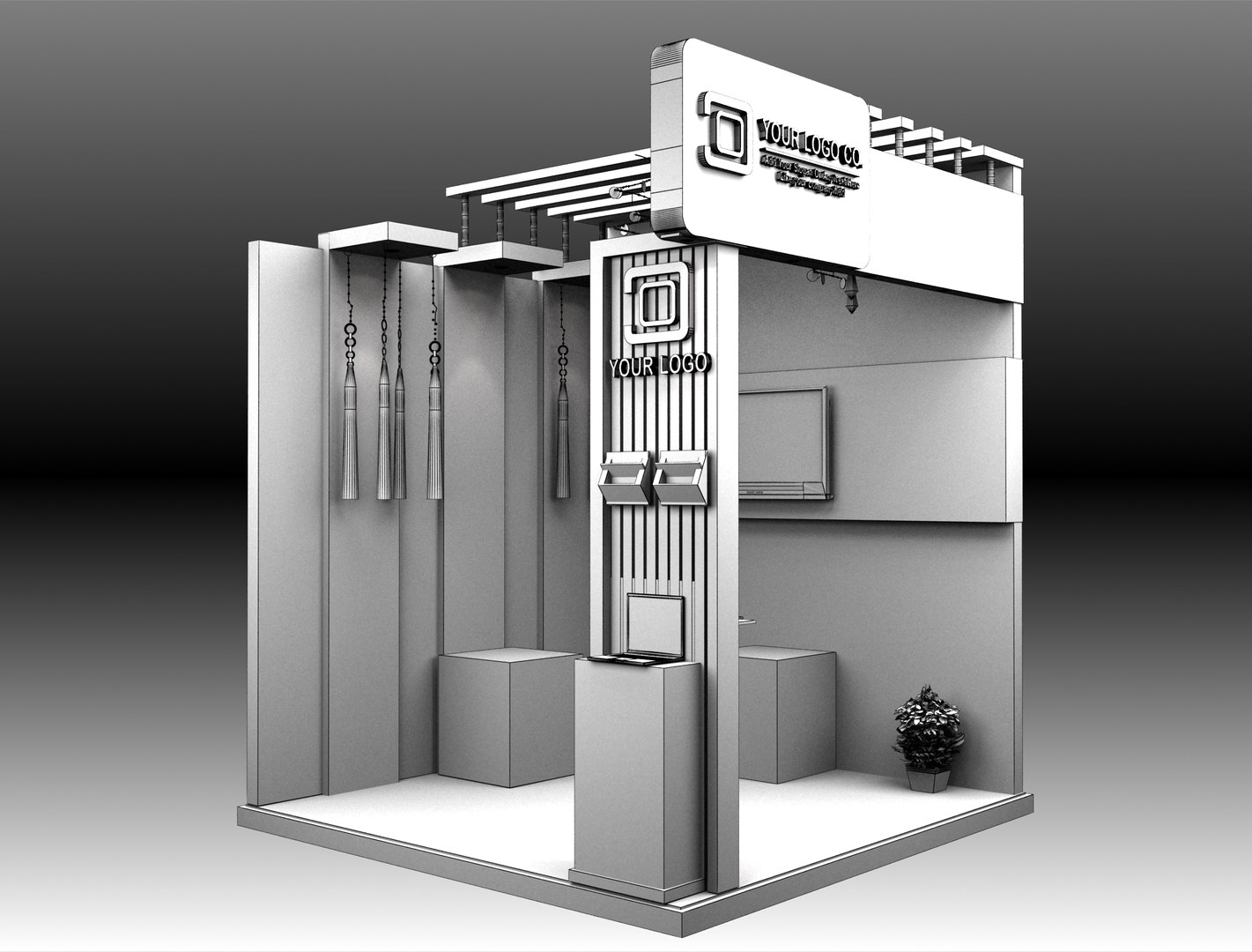 3D Booth Exhibition Stand C34 - TurboSquid 1887924
