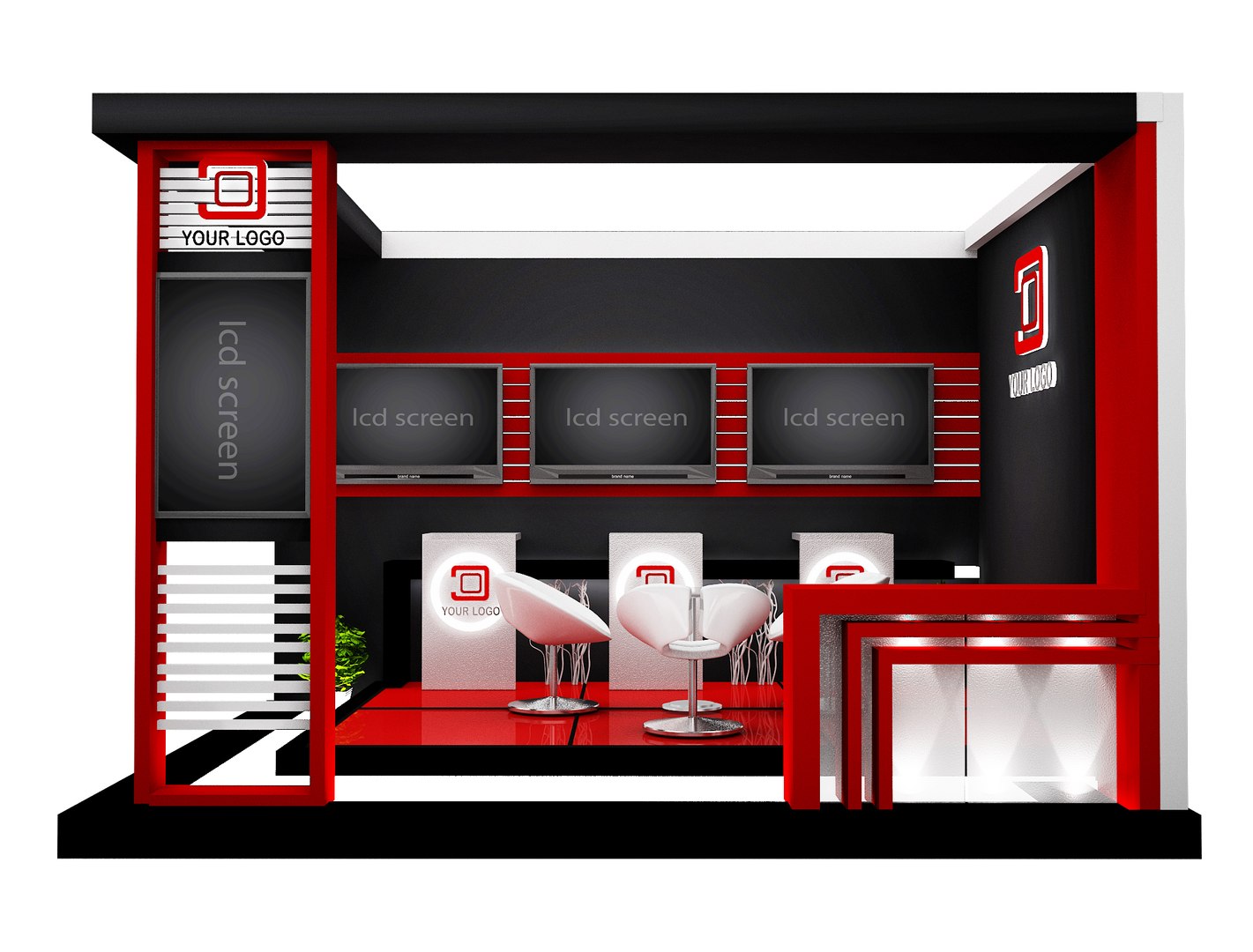 3D Booth Exhibition Stand C34 - TurboSquid 1887924