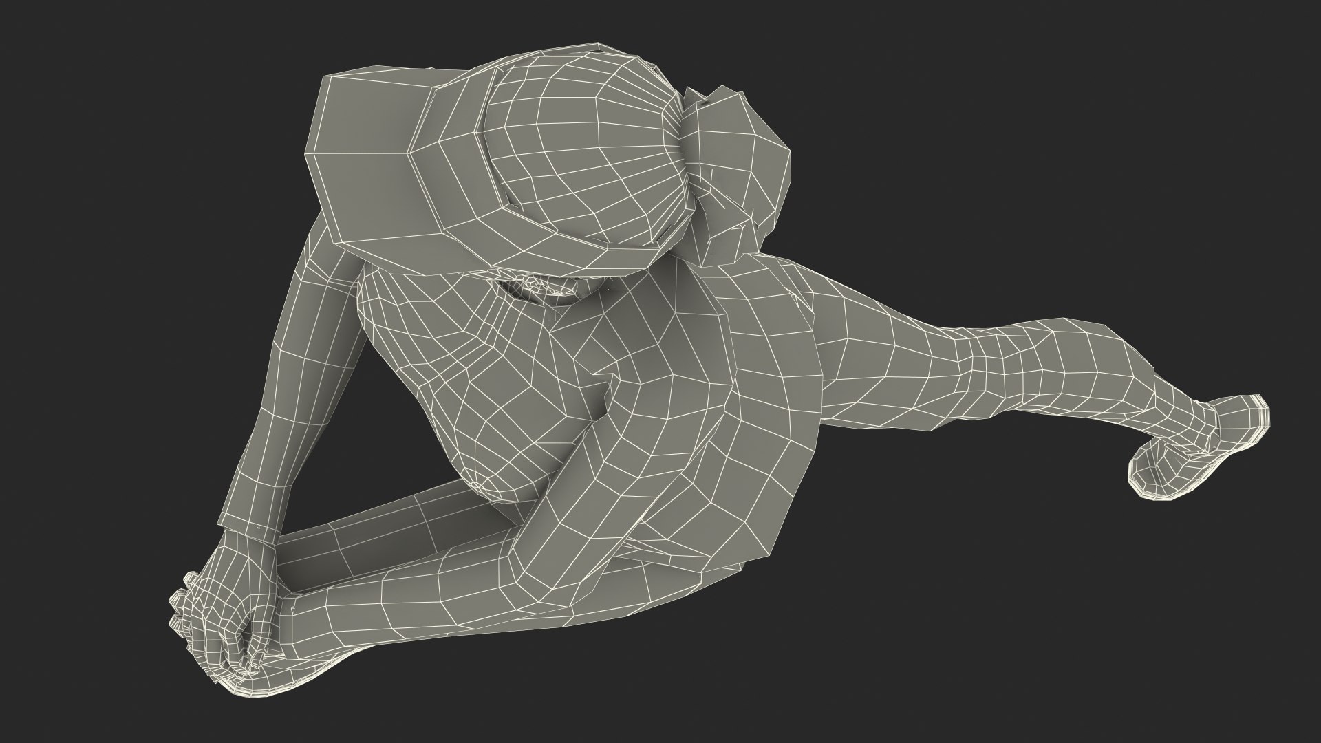 3D Sportswear Asian Woman Stretching Model - TurboSquid 1781136