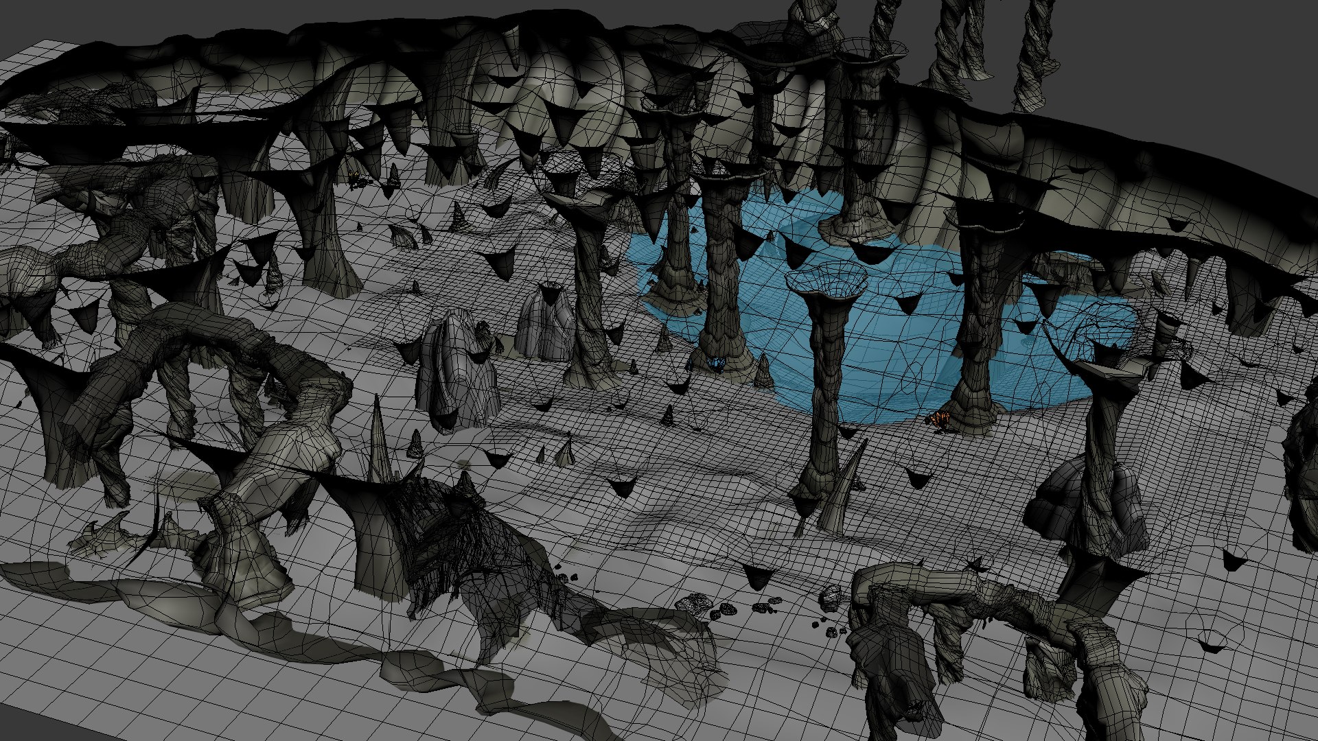 3D cave hole stalactite crystal cavern model - TurboSquid 2072520