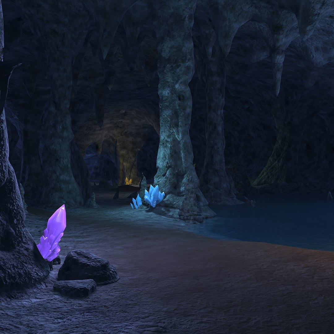 3D cave hole stalactite crystal cavern model - TurboSquid 2072520