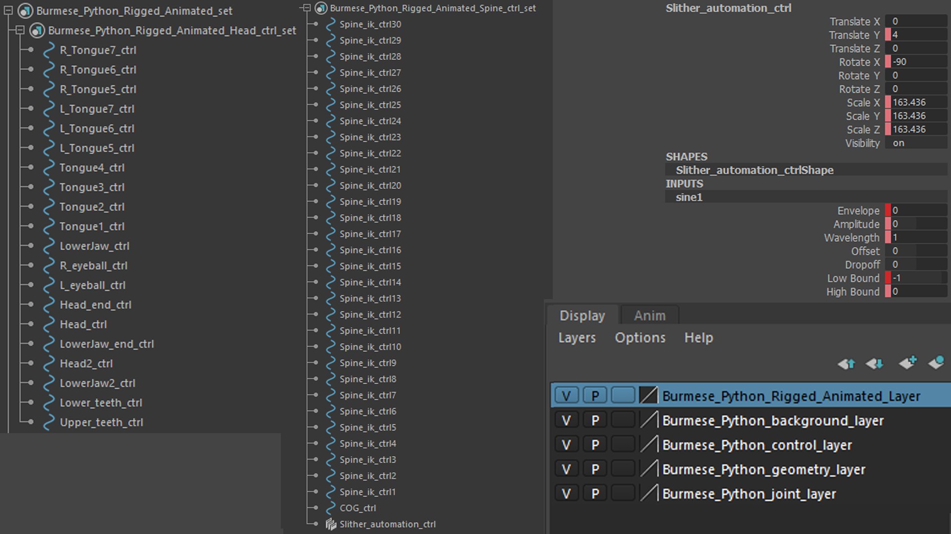 Burmese Python Rigged Animated 3D Model - TurboSquid 1727103