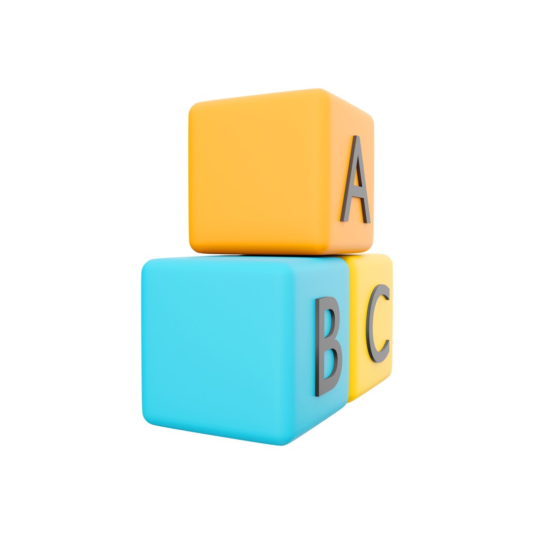 3D 3d ABC Blocks Model - TurboSquid 2013880
