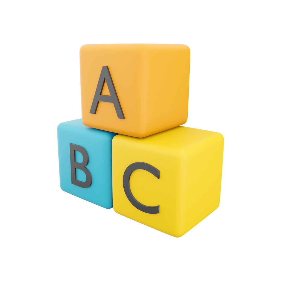 3D 3d ABC Blocks Model - TurboSquid 2013880