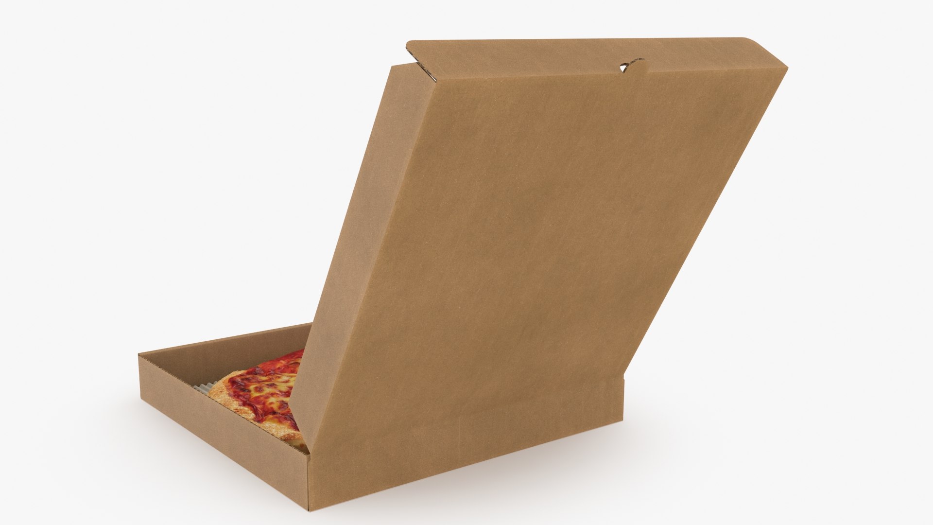 3D Model Cheese Pizza In Box 2 - TurboSquid 2312778