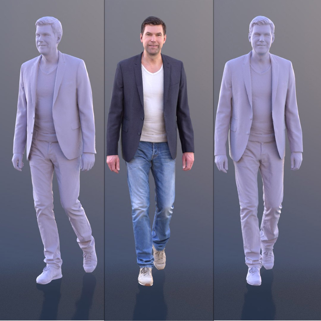 3D man casual walking - TurboSquid 1703343
