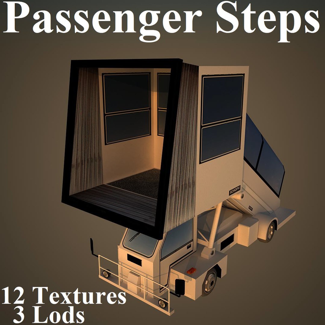 Passenger Steps 3D Model - TurboSquid 1173780