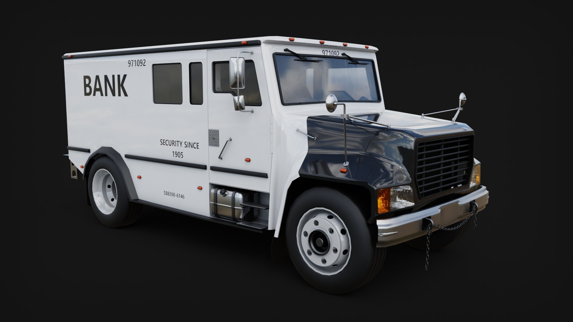 3D Bank Armoured Security Van - TurboSquid 2261447