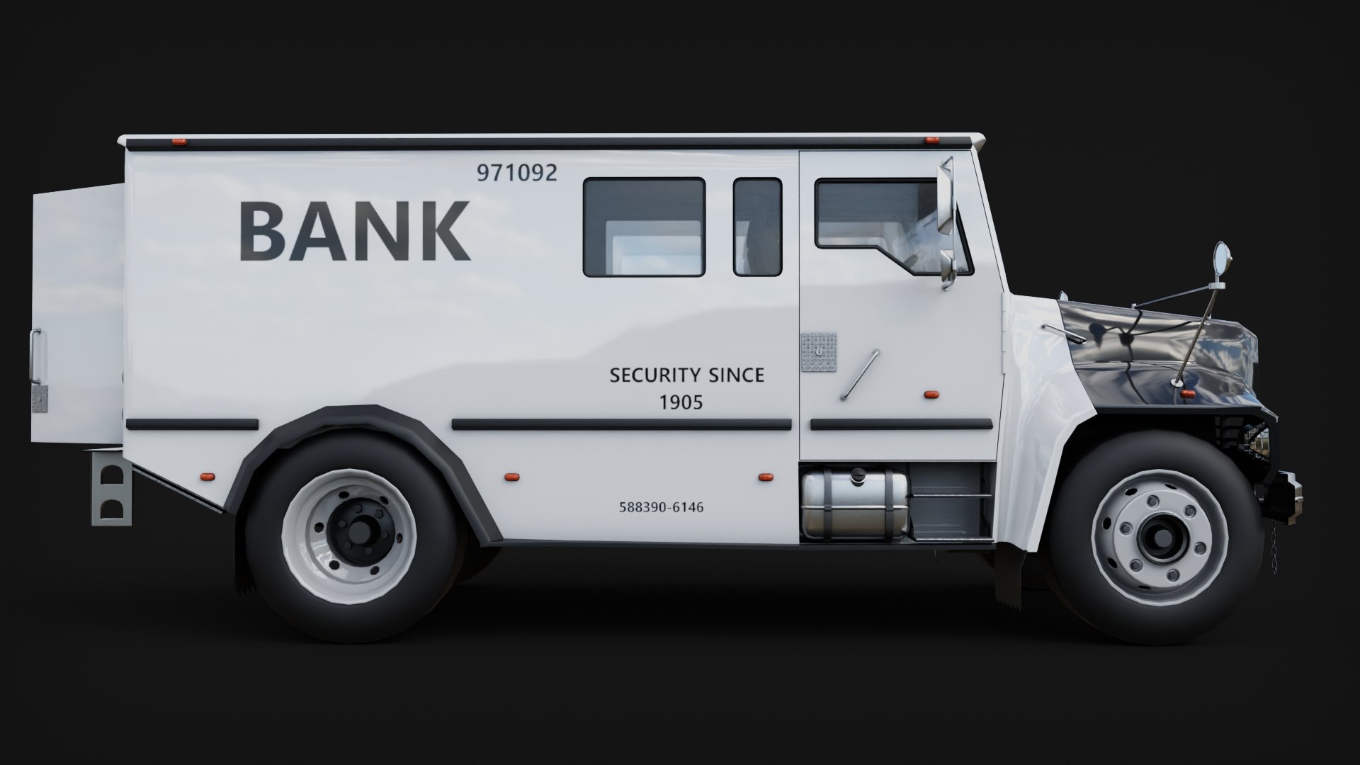 3D Bank Armoured Security Van - TurboSquid 2261447