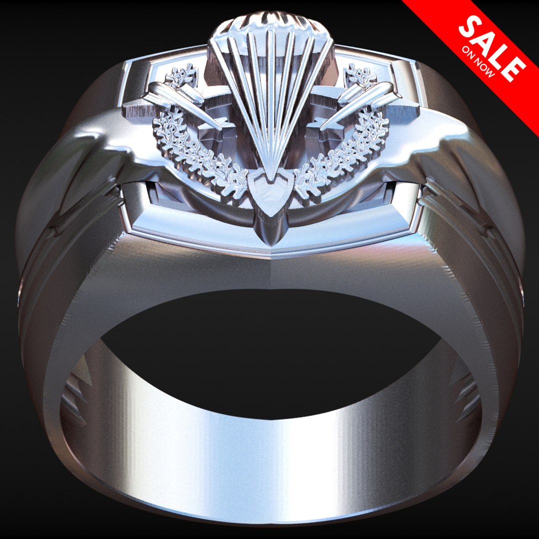 Argent vdv ring russian 3D model - TurboSquid 1226564