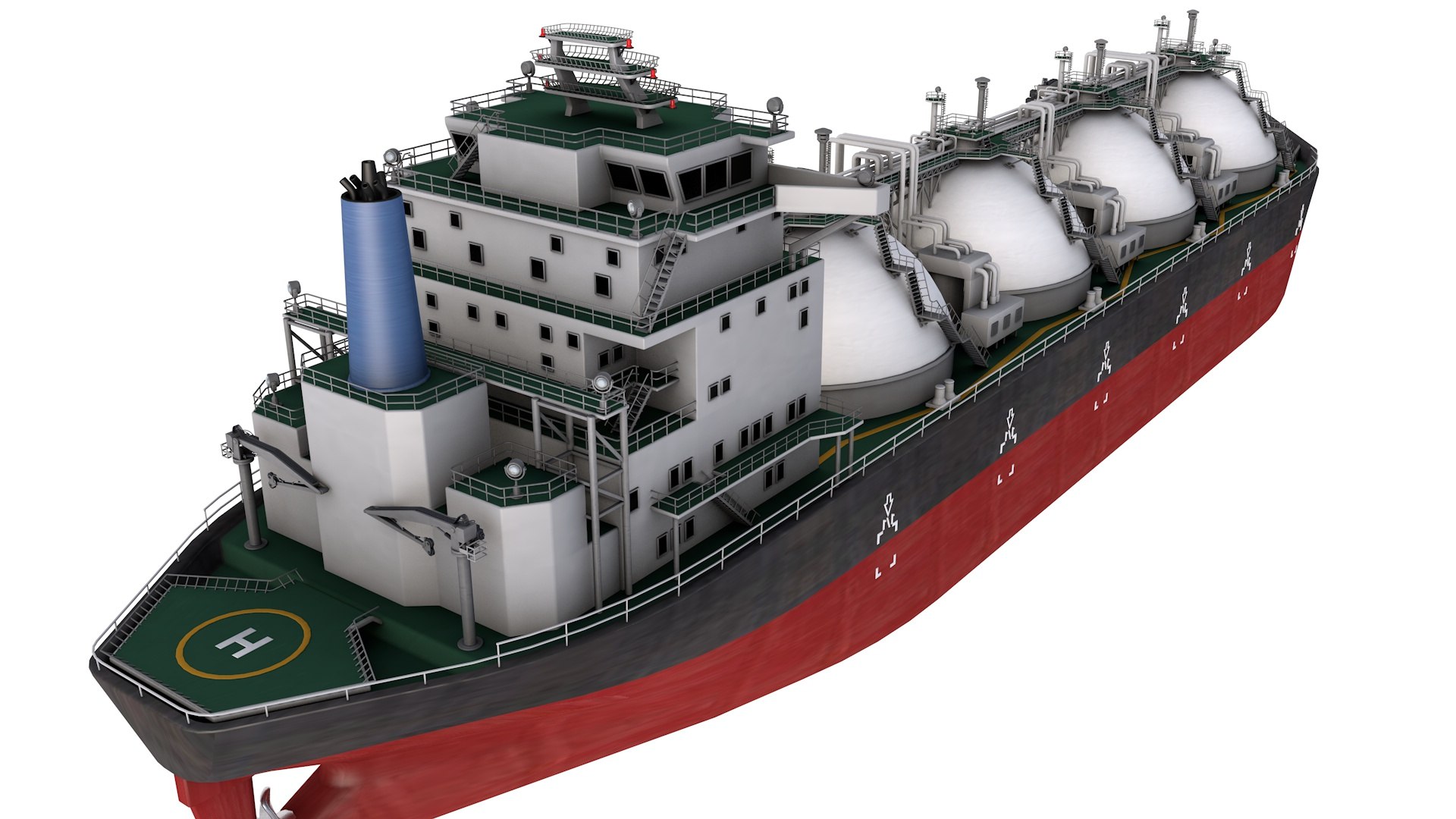 3D Model Gas Carrier Ship - TurboSquid 2151141