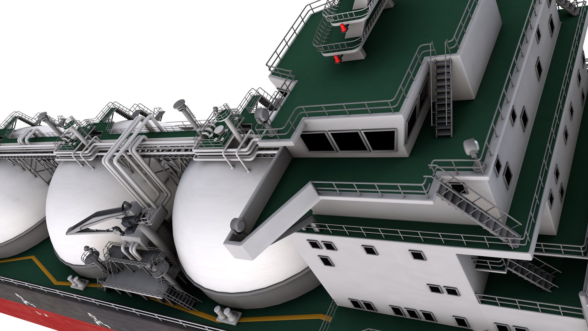 3D Model Gas Carrier Ship - TurboSquid 2151141