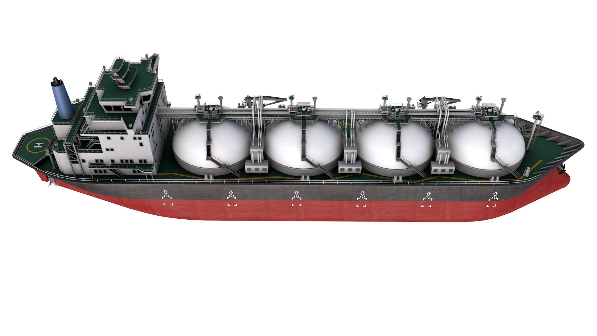 3D Model Gas Carrier Ship - TurboSquid 2151141