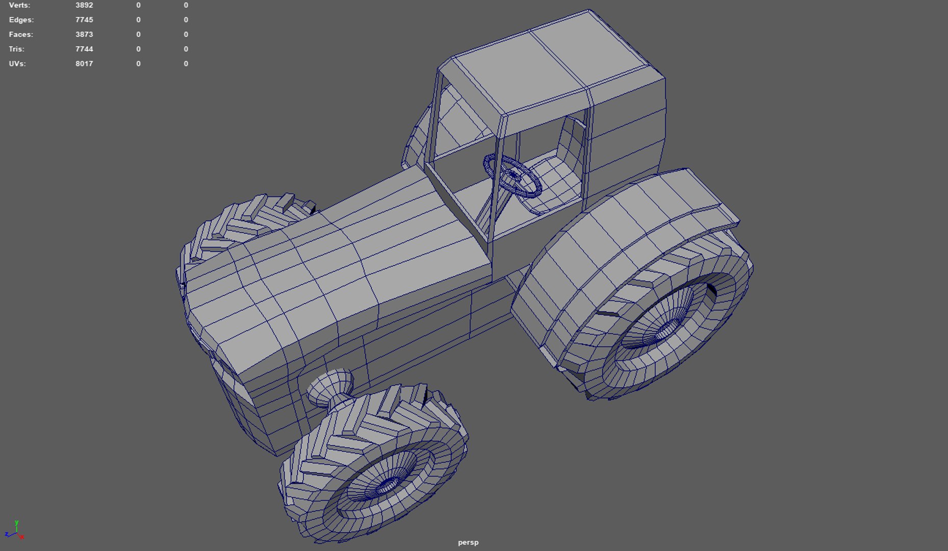 3D Model Low Poly Tractor 01 - TurboSquid 2175212