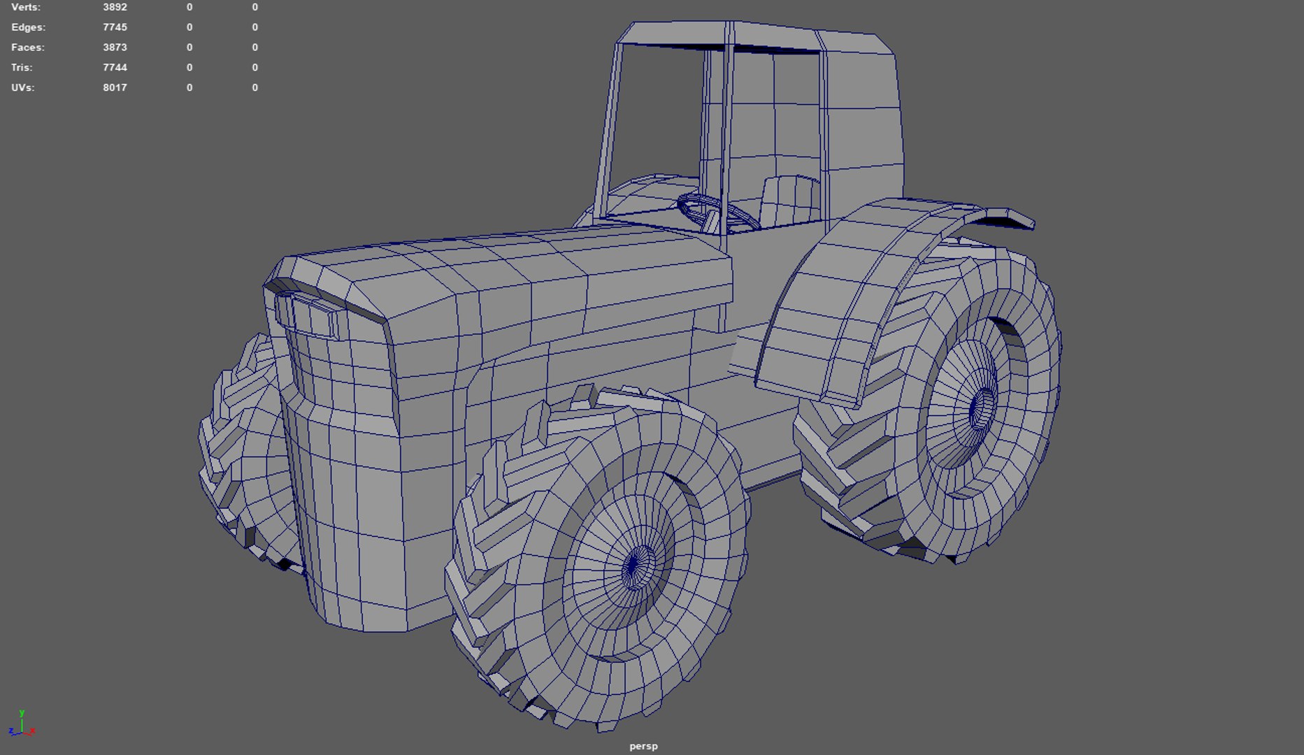 3D Model Low Poly Tractor 01 - TurboSquid 2175212