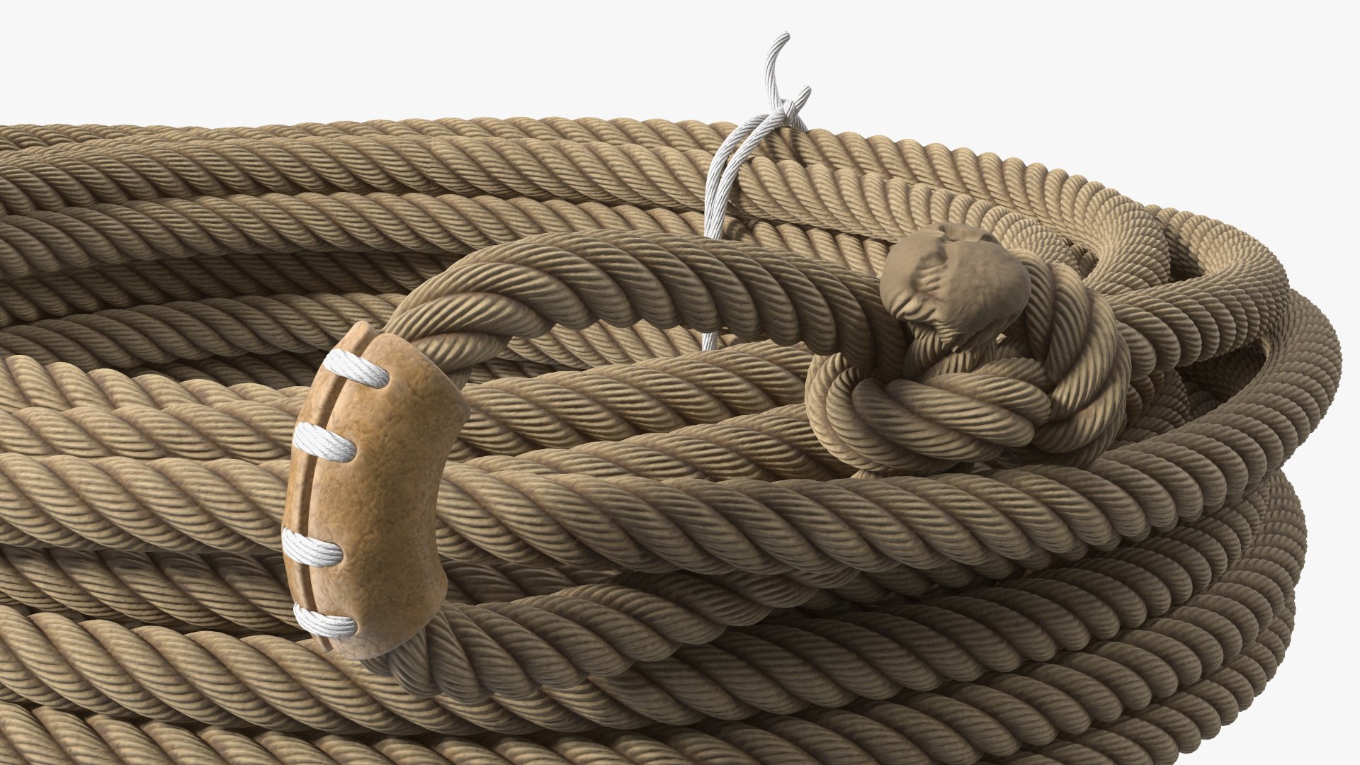 3D Rodeo Lasso Rope Folded - TurboSquid 2160940