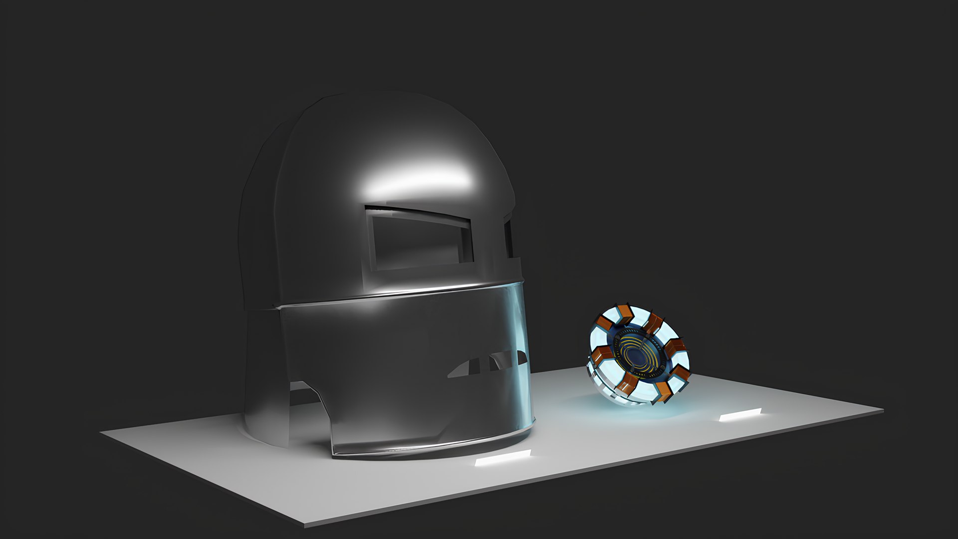 Arc Reactor Mark 1 Helmet Iron Man Model - TurboSquid 2358106