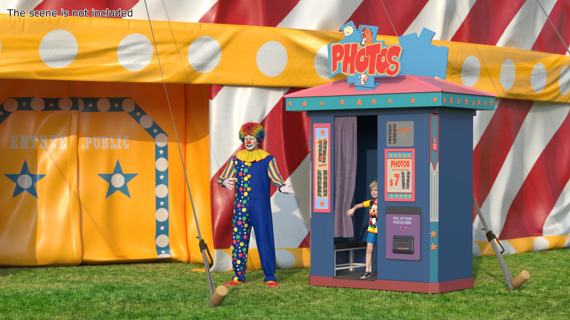 3D Disney Park Photo Booth With Boy Child Model - TurboSquid 2337797