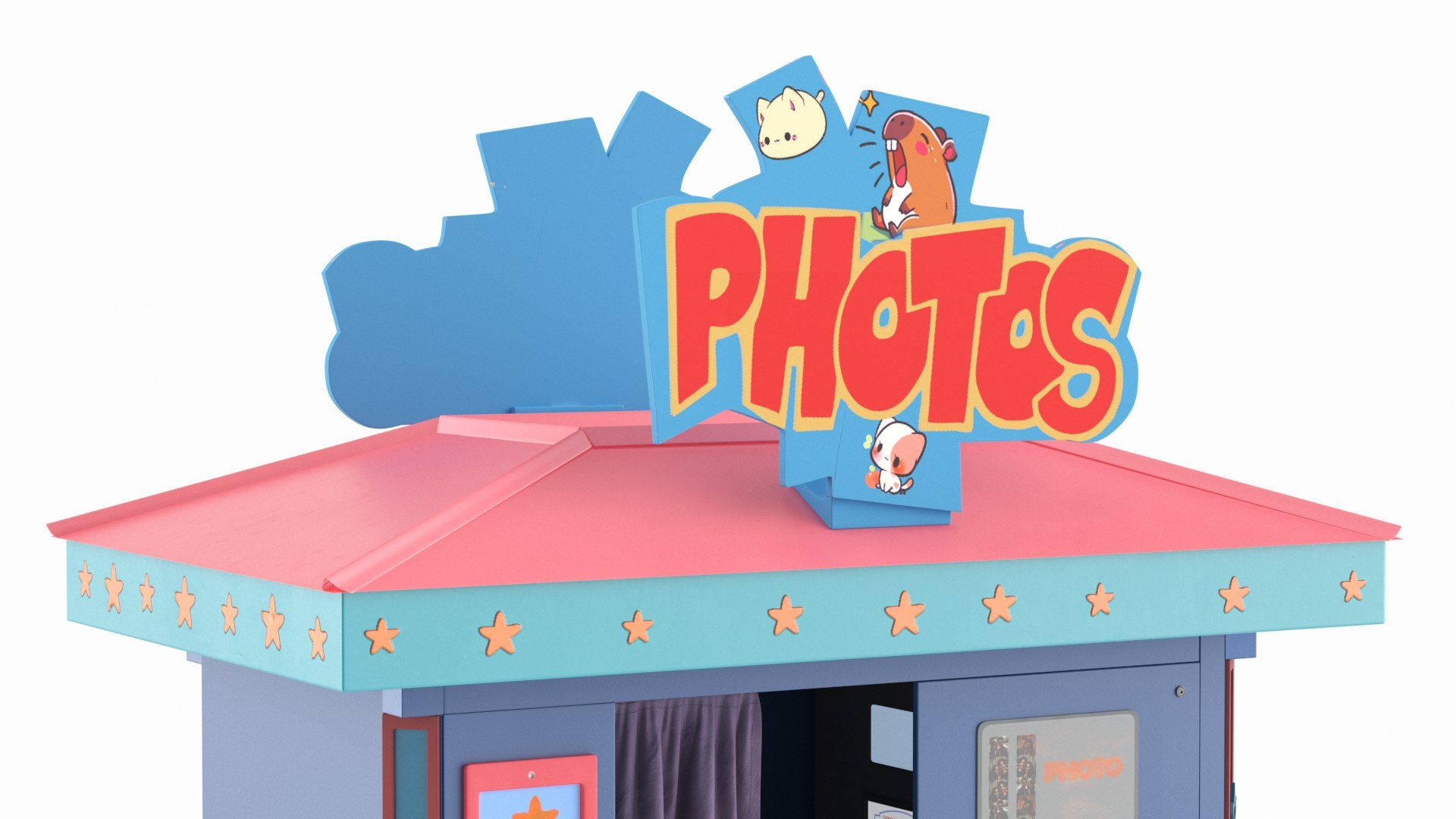 3D Disney Park Photo Booth With Boy Child Model - TurboSquid 2337797