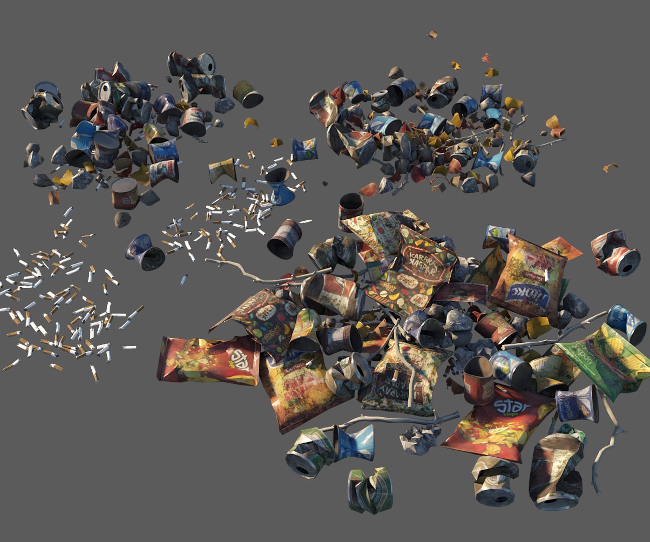 Street Trash 3D Model - TurboSquid 1300463
