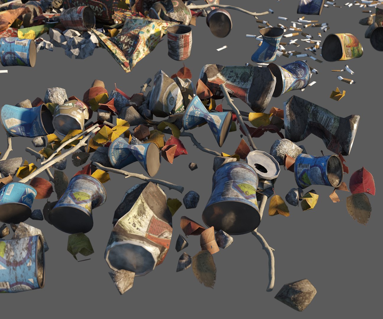 Street Trash 3D Model - TurboSquid 1300463