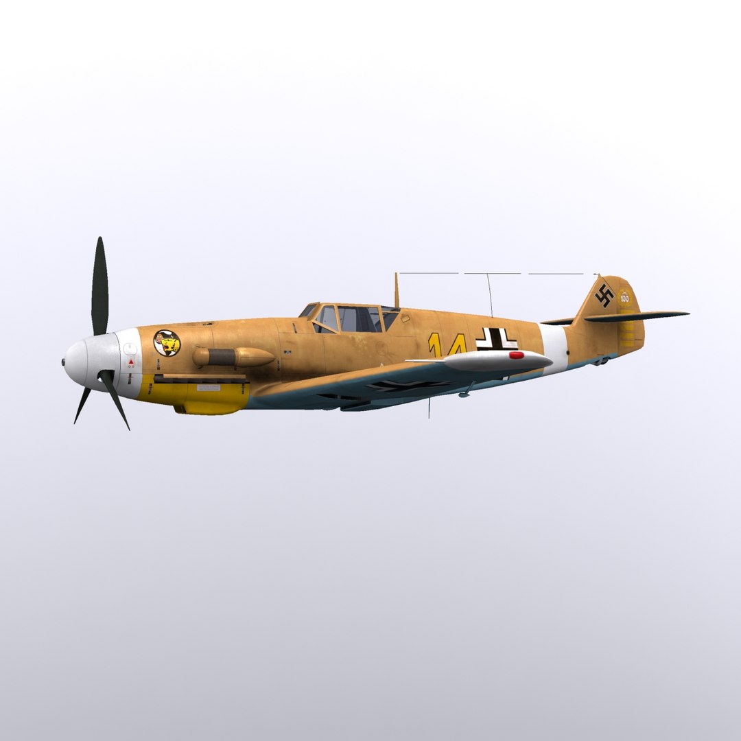 3d german marseille bf-109 f4 model