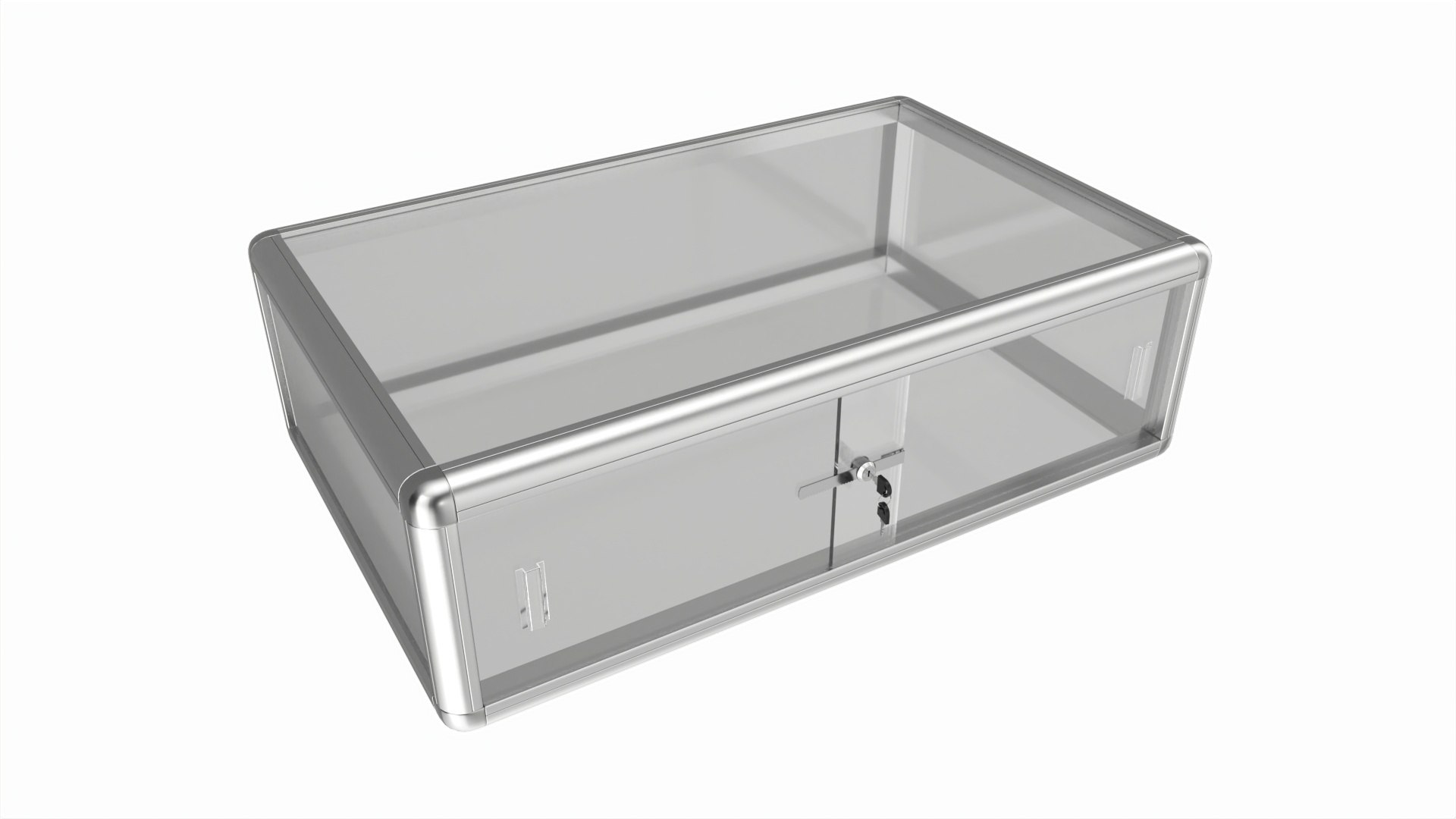 3D Model Store Flat Top Glass Counter Showcase - TurboSquid 2187895